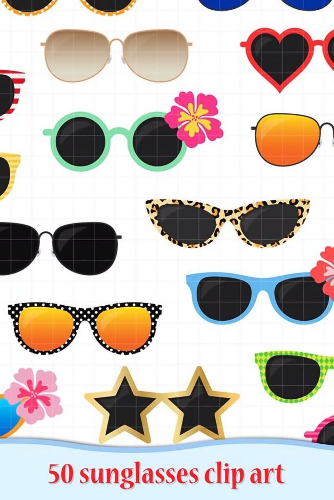 50 Sunglasses Clipart – MasterBundles