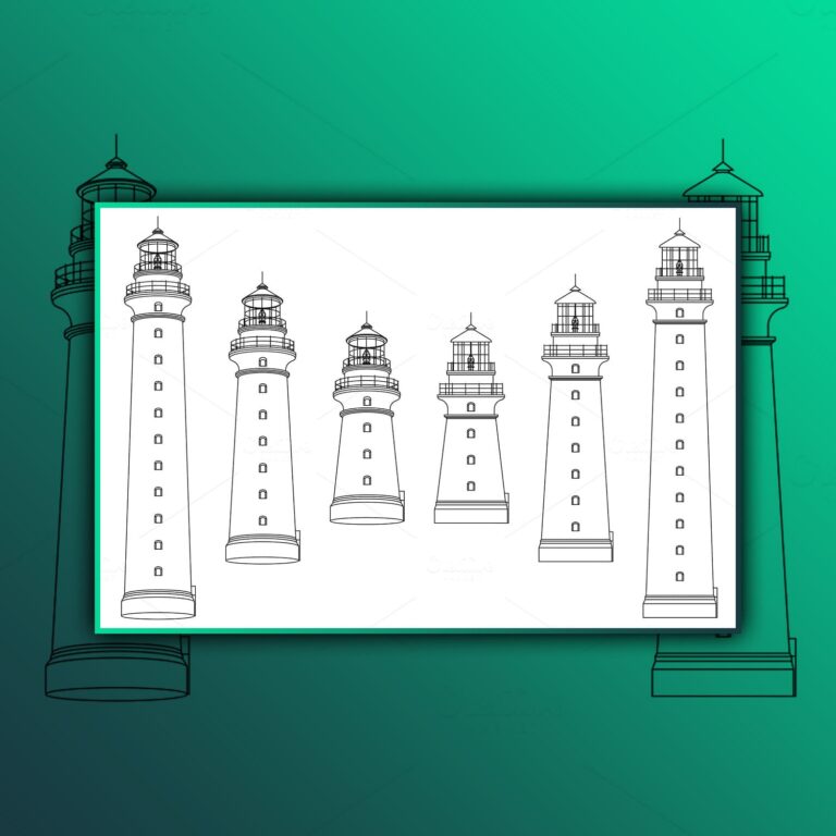 Lighthouse, Light House, Beacon Set – MasterBundles
