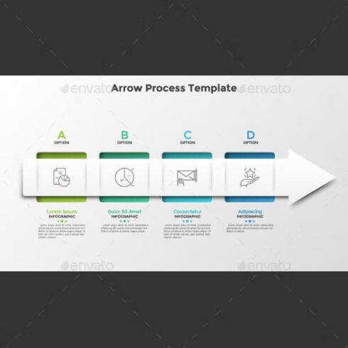 Arrow Process Infographic Template – MasterBundles