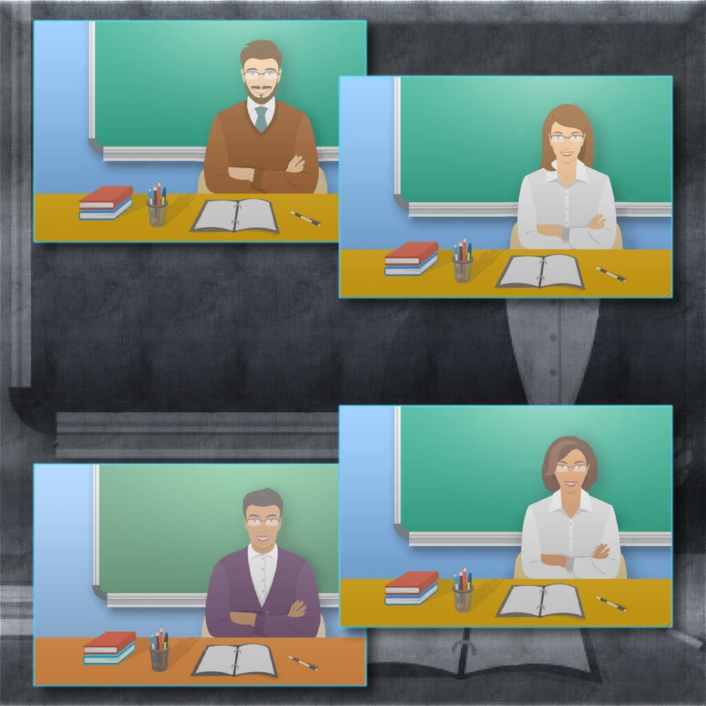 School Teacher at a Table in a Class – MasterBundles