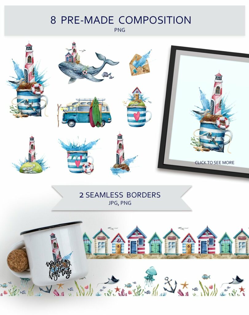 Sea And Summer - Lettering & Watercolor – MasterBundles