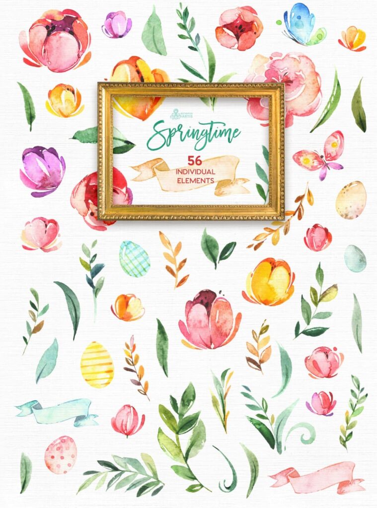 Springtime. Watercolor Collection – MasterBundles