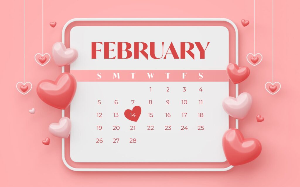 February Calendar Wallpaper – MasterBundles