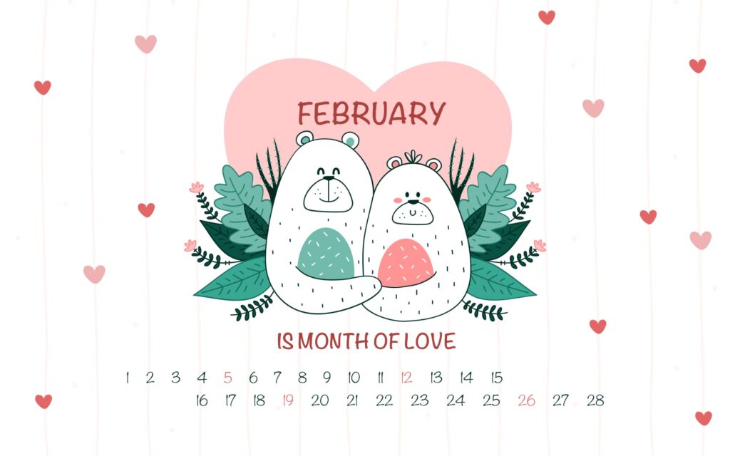 Free February Month Calendar – MasterBundles