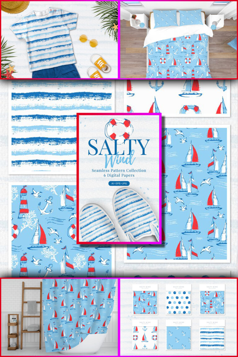 Salty Wind - Patterns Collection – MasterBundles
