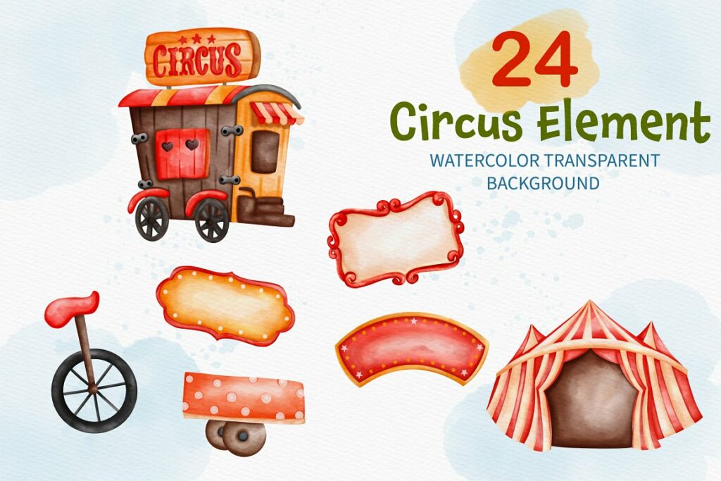 Watercolor Circus Gnome Clipart – MasterBundles