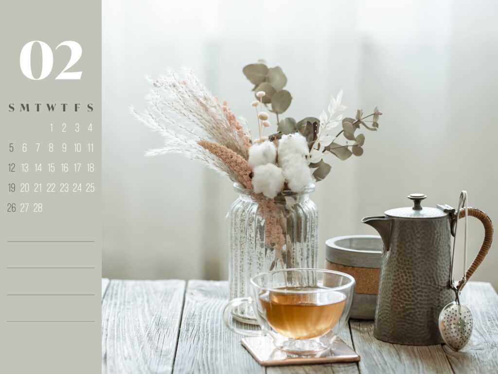 Free Printable February Calendar – MasterBundles