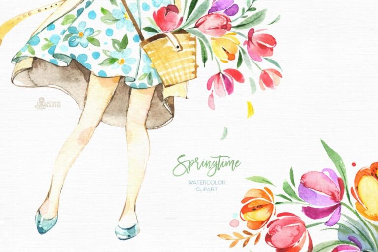 Springtime. Watercolor Collection – MasterBundles