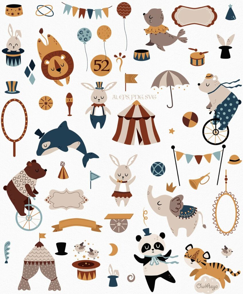 Circus Animals Collection – MasterBundles