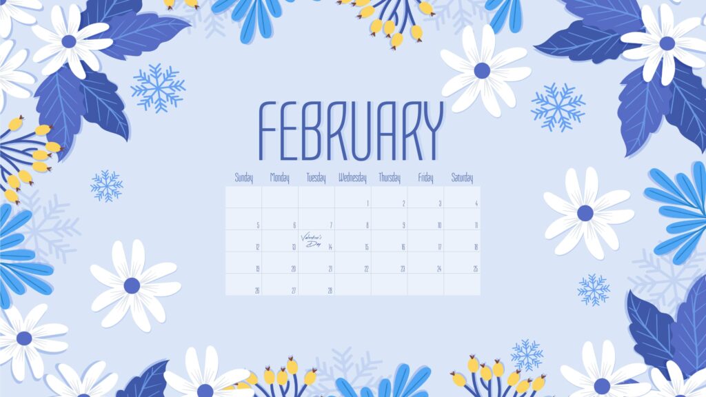 Free February Calendar with Holidays – MasterBundles