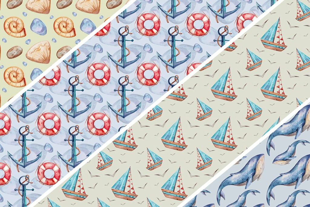 Watercolor Nautical Illustration Set – MasterBundles