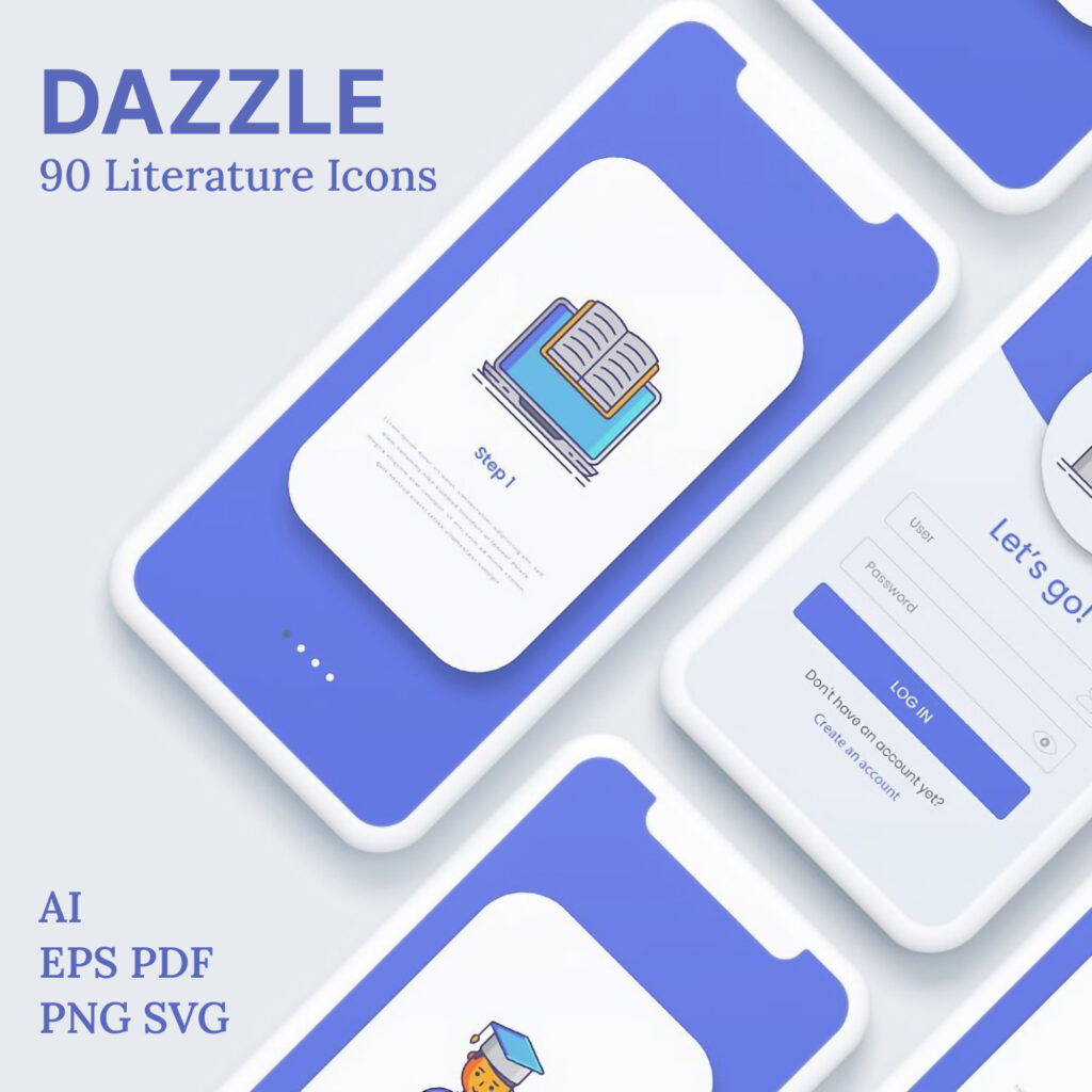 90 Literature Icons | Dazzle – MasterBundles