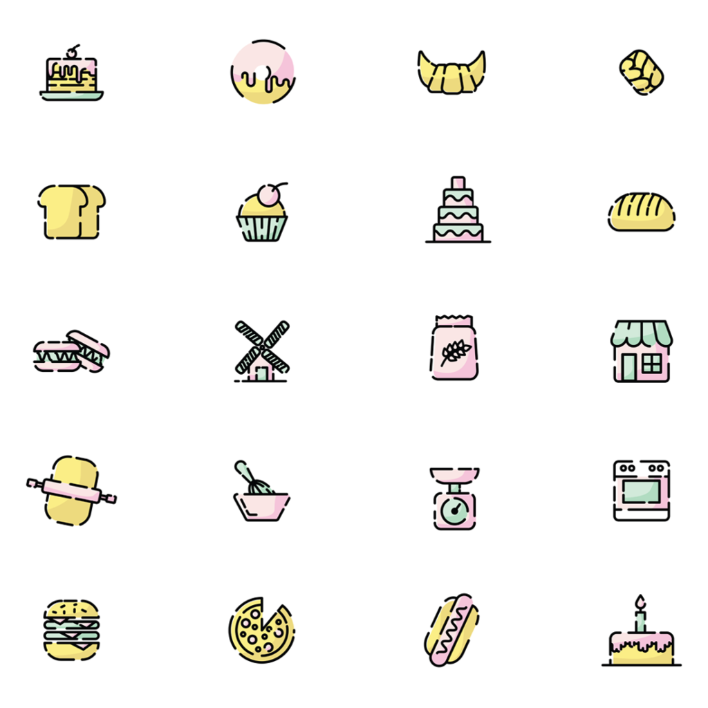 Bakery Icons Set – MasterBundles