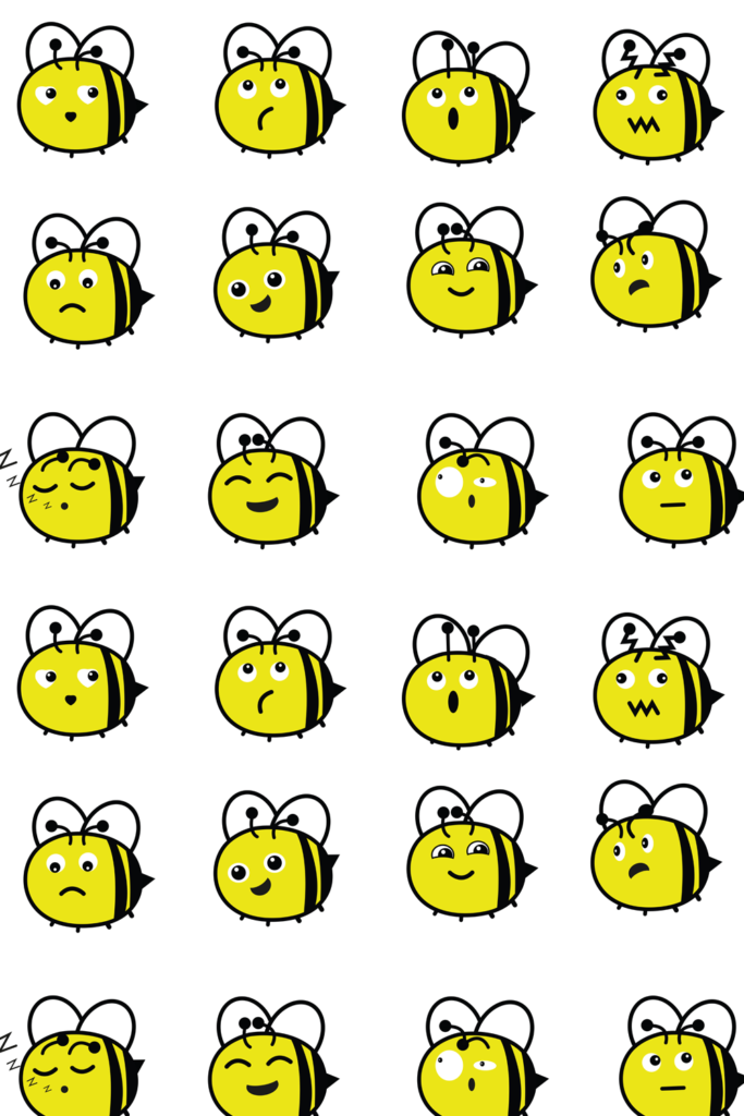Bee Emoji Set – MasterBundles