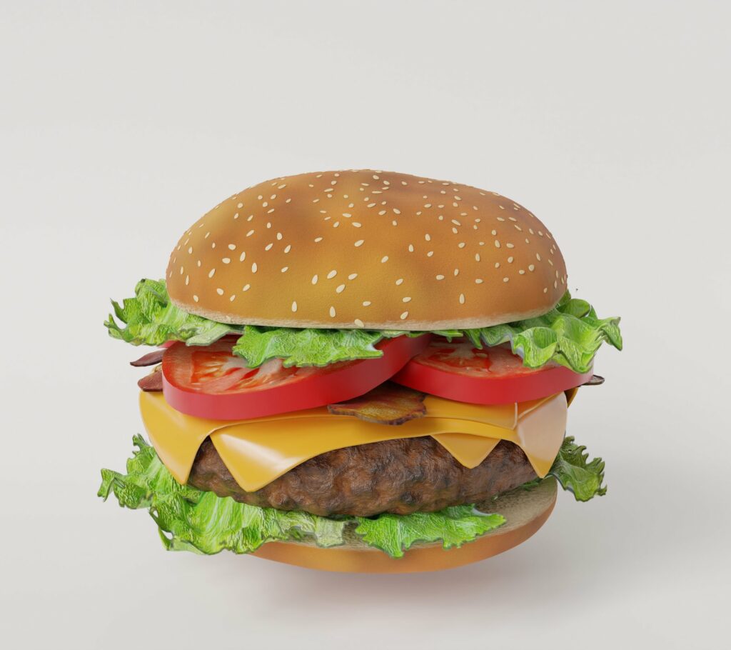 Realistic 3d Model Classic Burger – MasterBundles