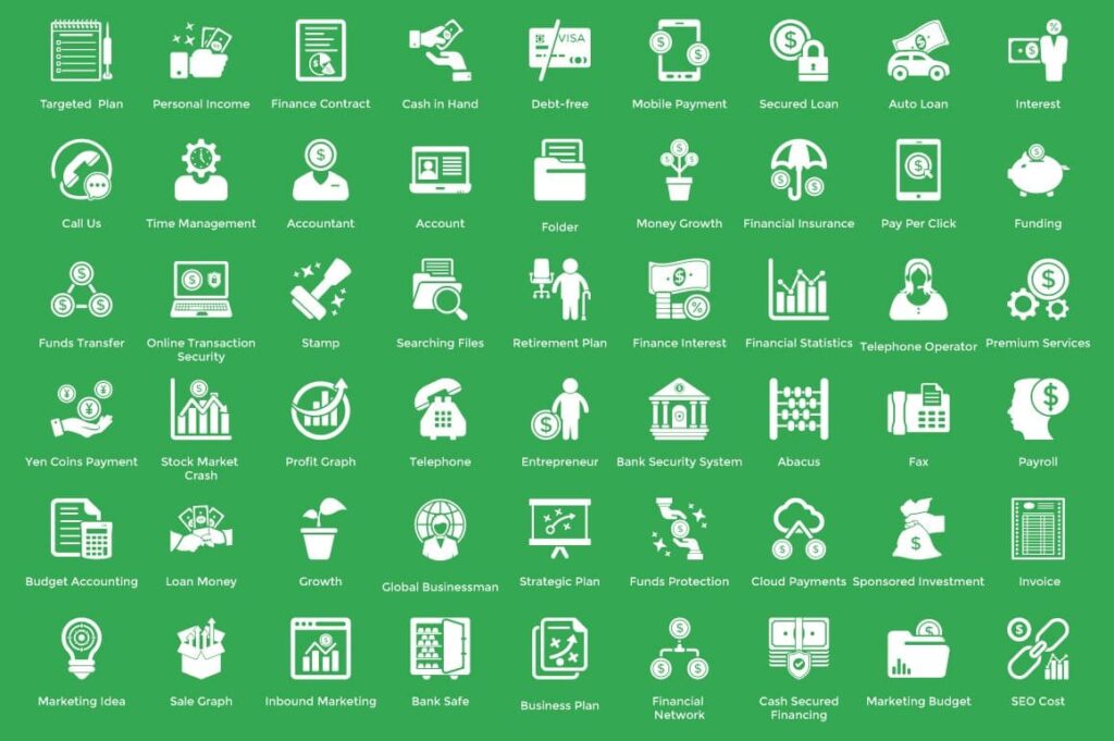 207 Business and Finance Icons – MasterBundles