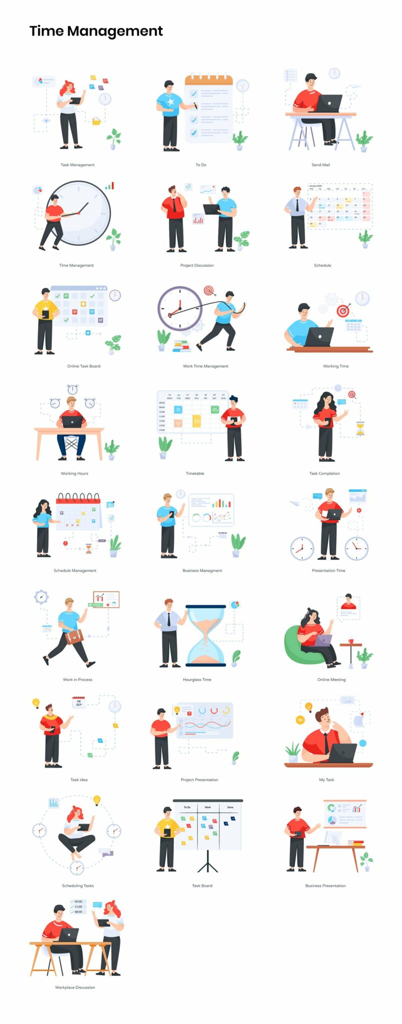 350+ Illustrations Pack – MasterBundles