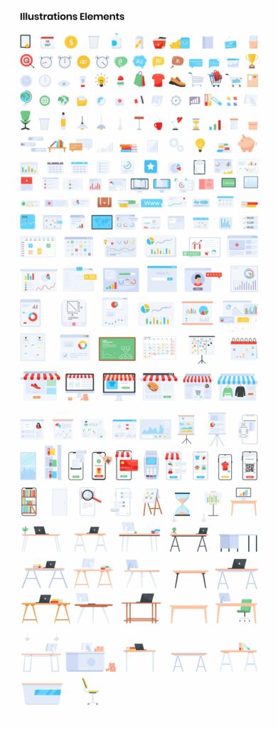 350+ Illustrations Pack – MasterBundles