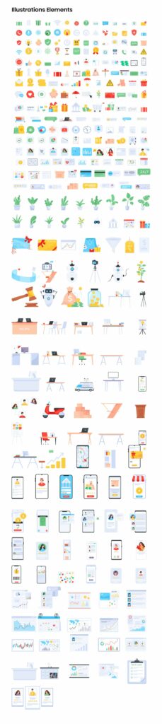 350+ Illustrations Pack – MasterBundles