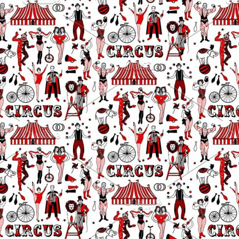 Seamless Circus Pattern. – MasterBundles