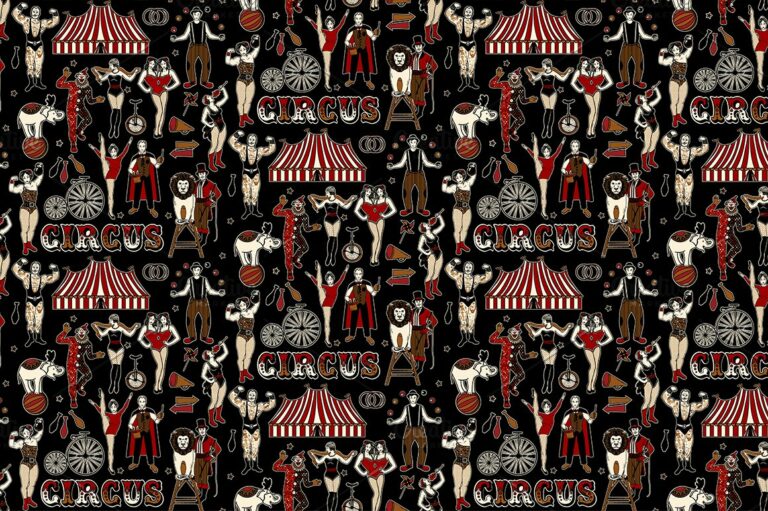 Seamless Circus Pattern. – MasterBundles