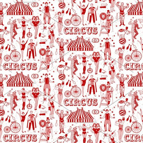 Seamless Circus Pattern. – MasterBundles