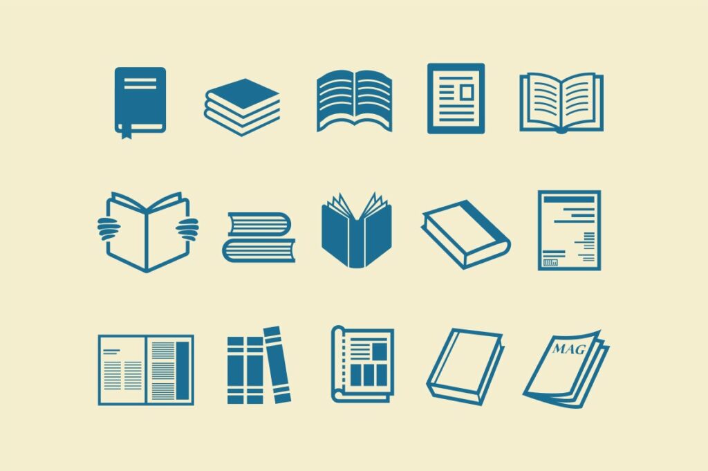 15 Book Magazine Icons – MasterBundles