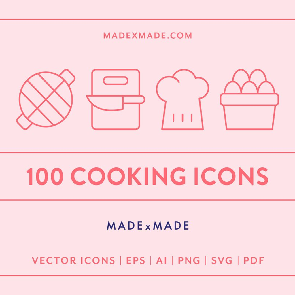 Vector cooking outline icon set – MasterBundles