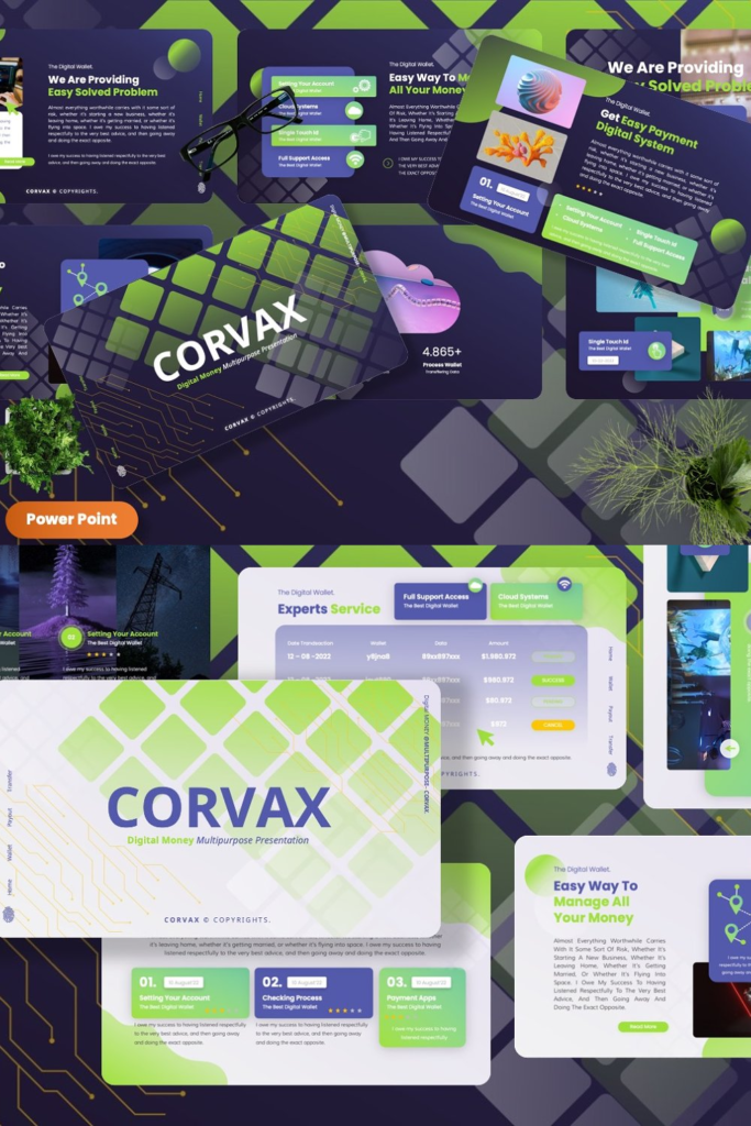 Corvax - Digital Money Powerpoint – MasterBundles