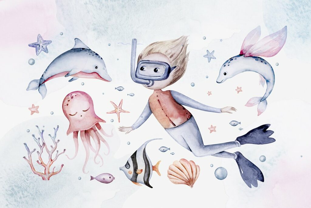 Under The Sea Watercolor Set Part II – MasterBundles