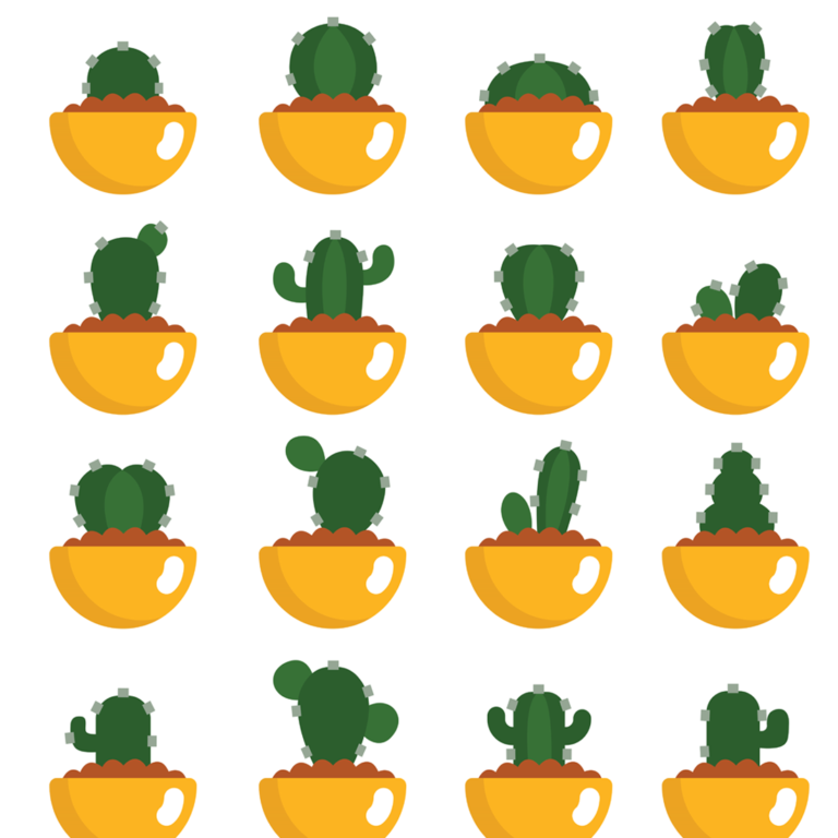 Cute Cactus Vector Illustration - MasterBundles