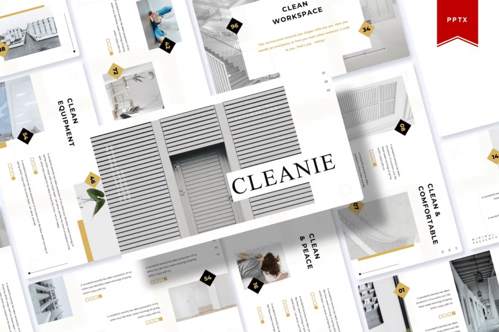 Clean Powerpoint Template – MasterBundles