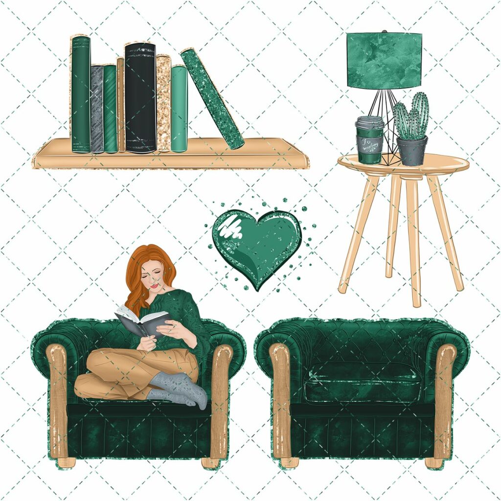 Bookworm Watercolor Fashion Clipart – MasterBundles