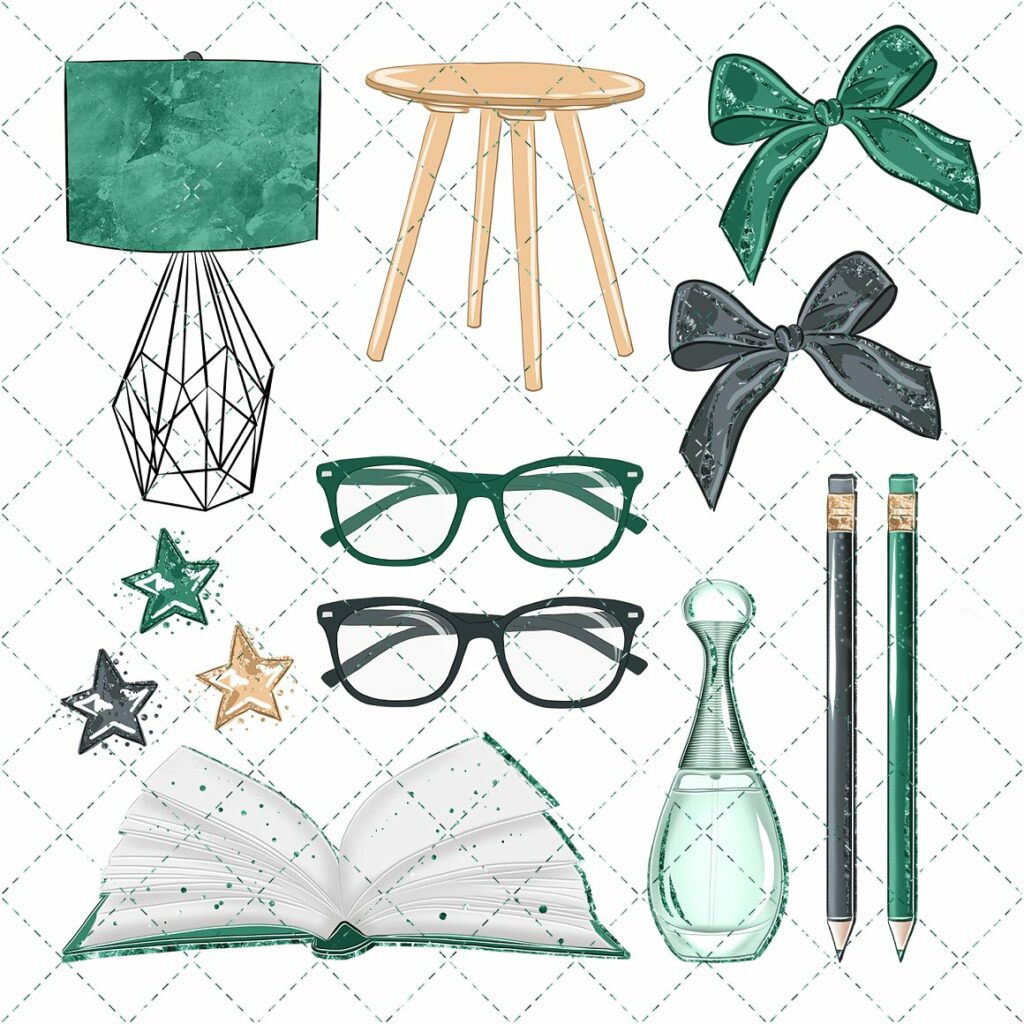 Bookworm Watercolor Fashion Clipart – MasterBundles