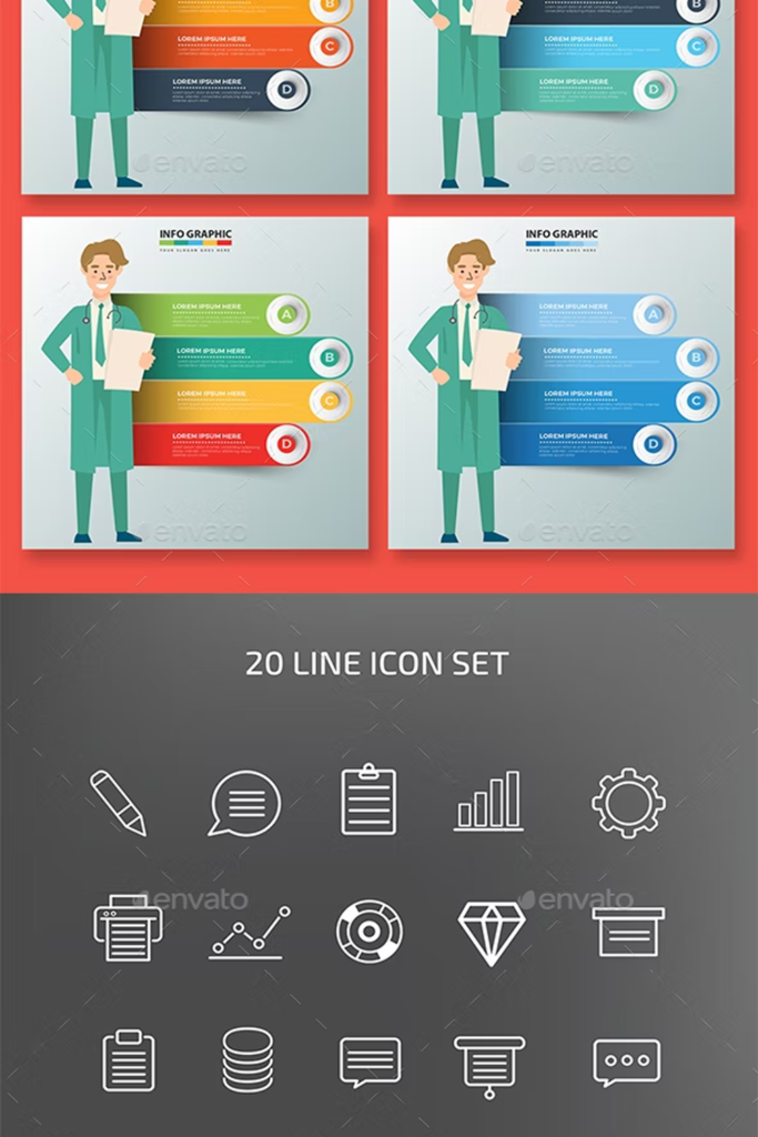 Doctor Infographics – MasterBundles
