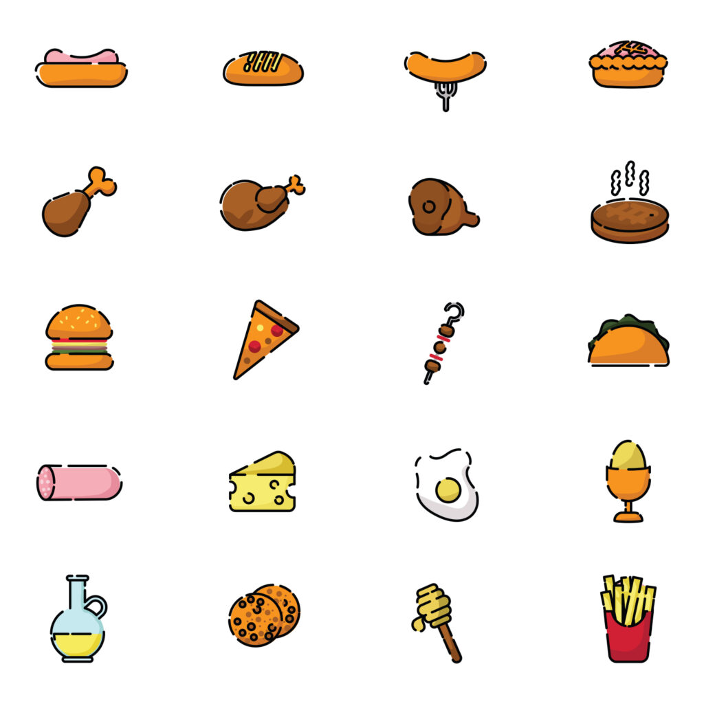 20 Food Icons Set – MasterBundles