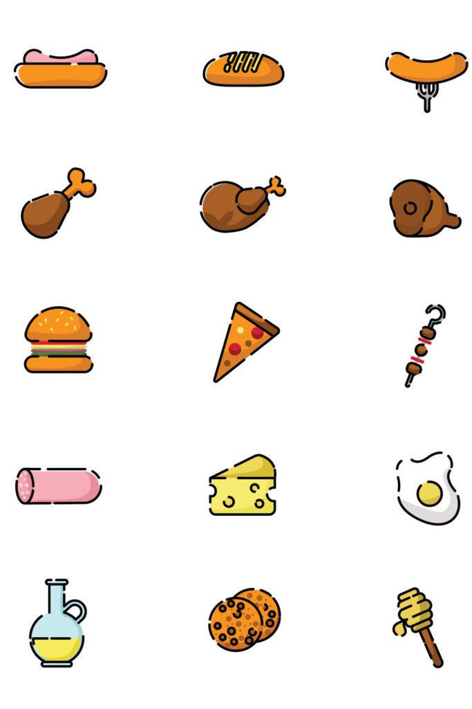 20 Food Icons Set – MasterBundles