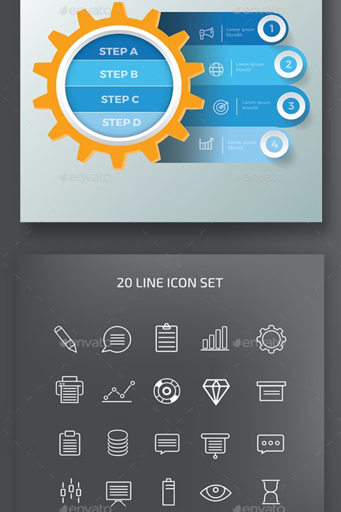 Gear Infographic Design – MasterBundles