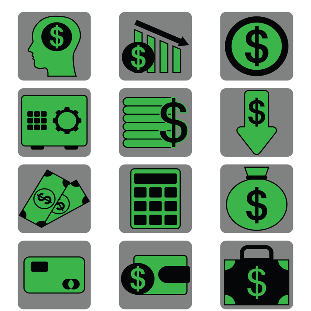 Green Financial Icons Set – MasterBundles