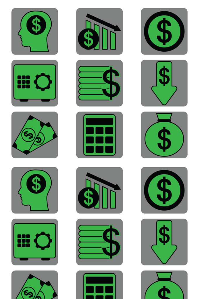 Green Financial Icons Set – MasterBundles