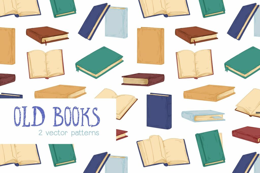 Old Books Seamless Patterns – MasterBundles