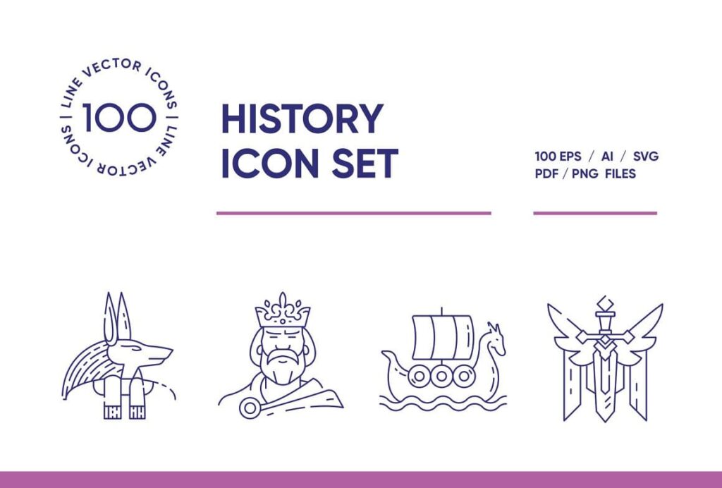History Line Icon Set – MasterBundles