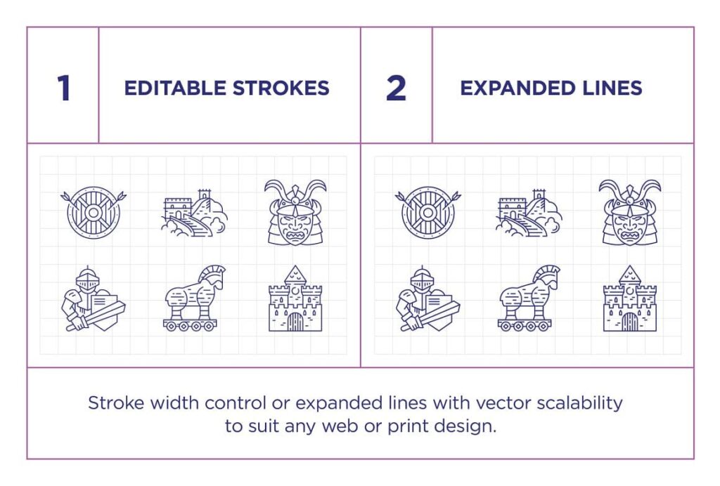 History Line Icon Set – MasterBundles