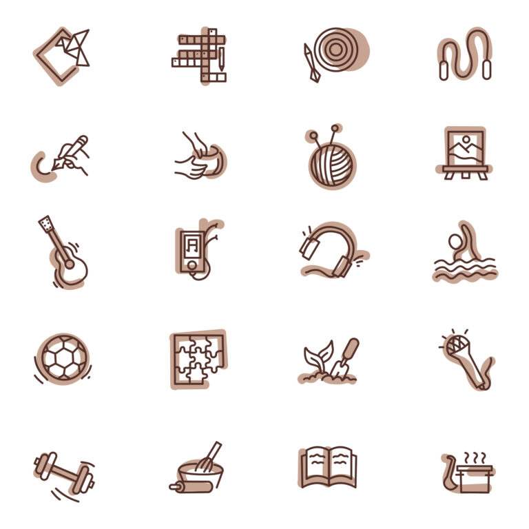 Hobbies Icons Set – MasterBundles