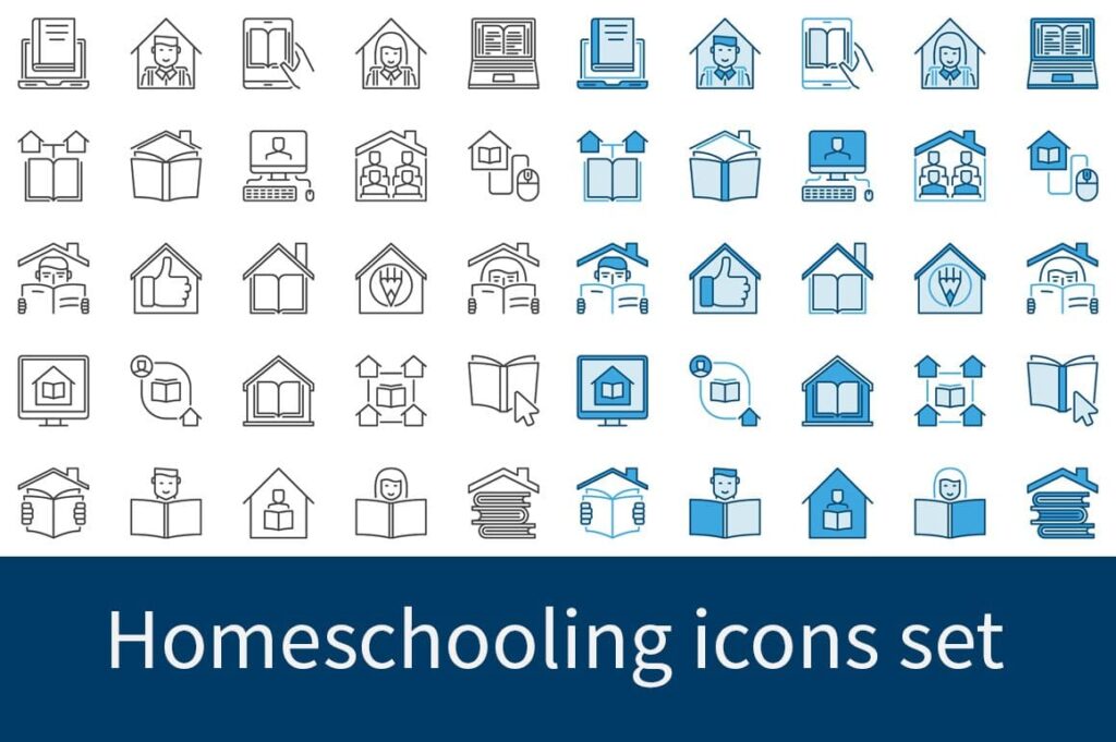 Homeschooling Icons Set – MasterBundles