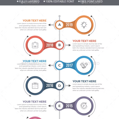 Modern Timeline Infographics – MasterBundles