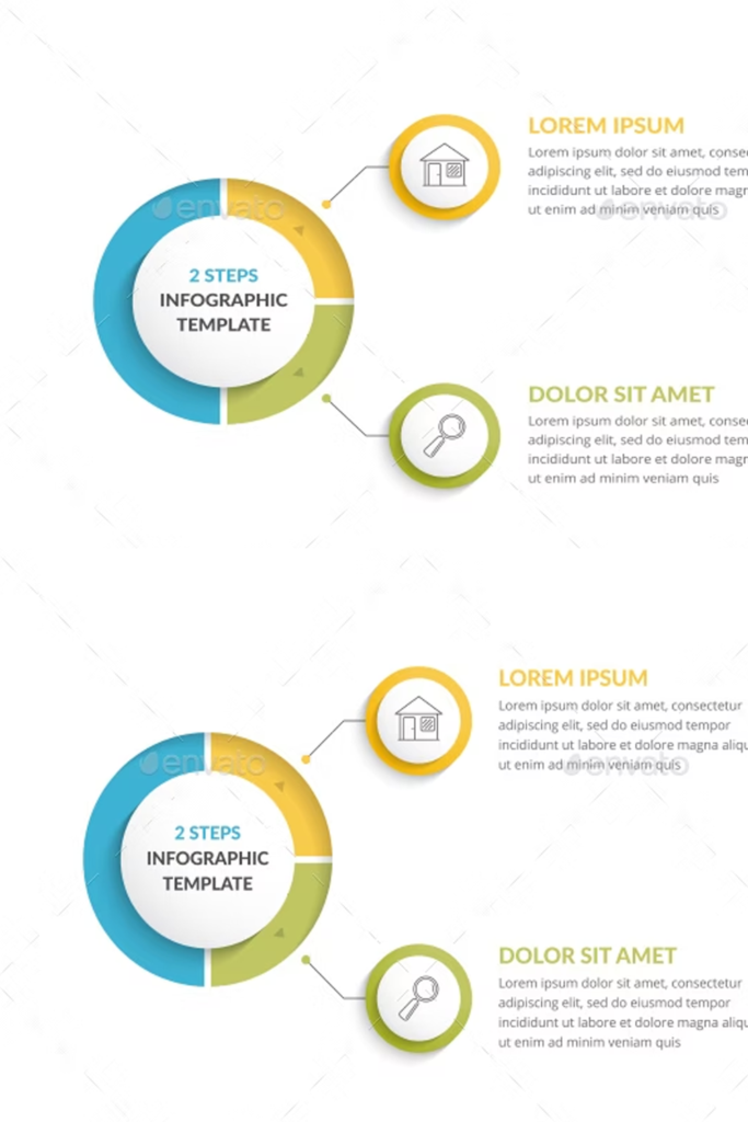 Infographic Template With 2 Steps – MasterBundles