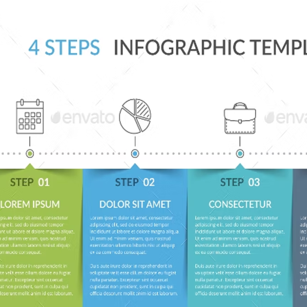 Infographic Template With 4 Elements – MasterBundles
