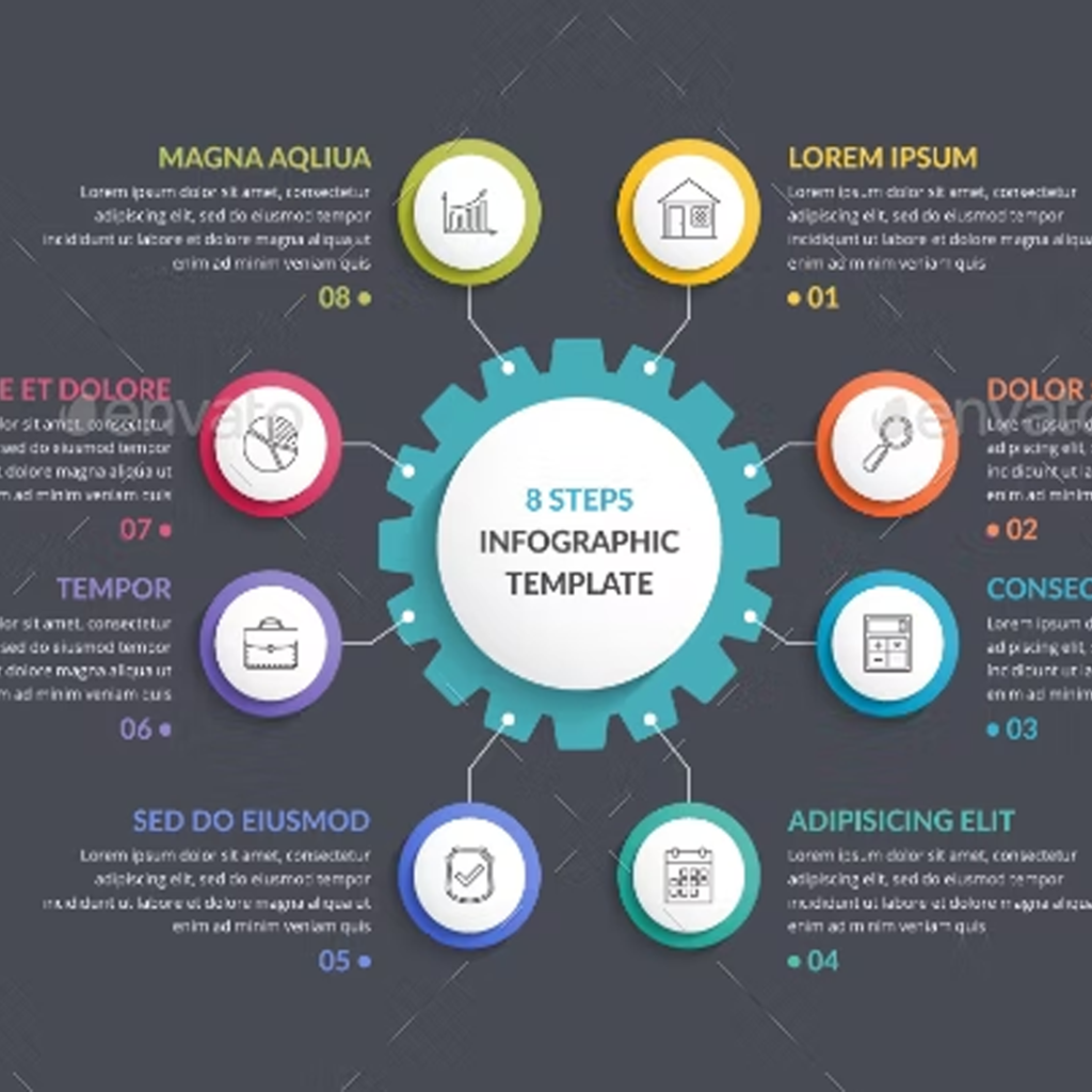 Infographic Template With Gear – MasterBundles