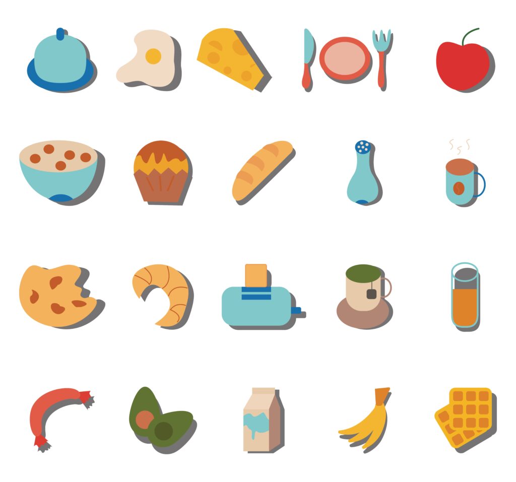 20 Breakfast Icons Set – MasterBundles